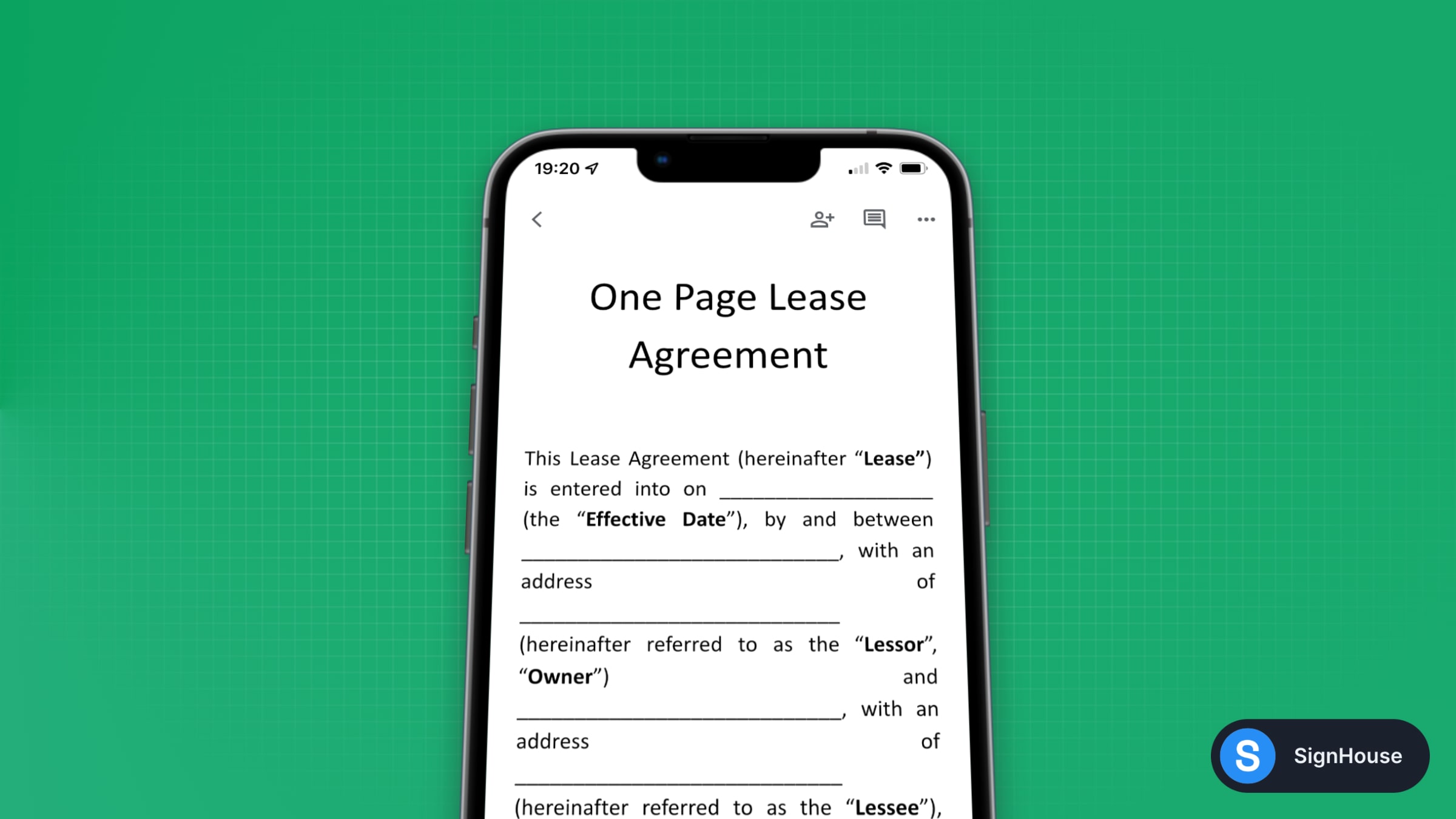 Free & Simple (1-Page) Lease Agreement Template - SignHouse